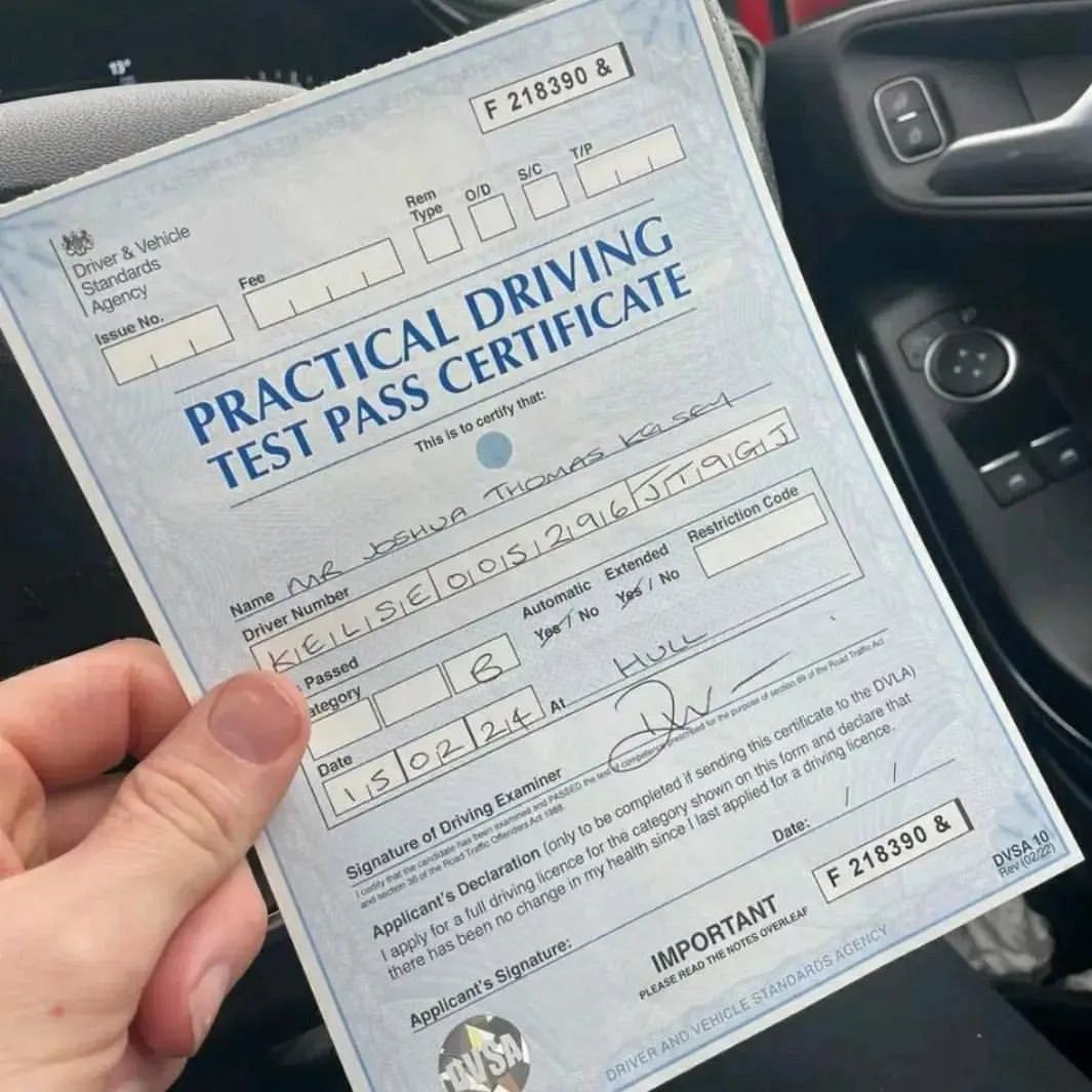 Practical Driving test pass certificate - europedocumentservice